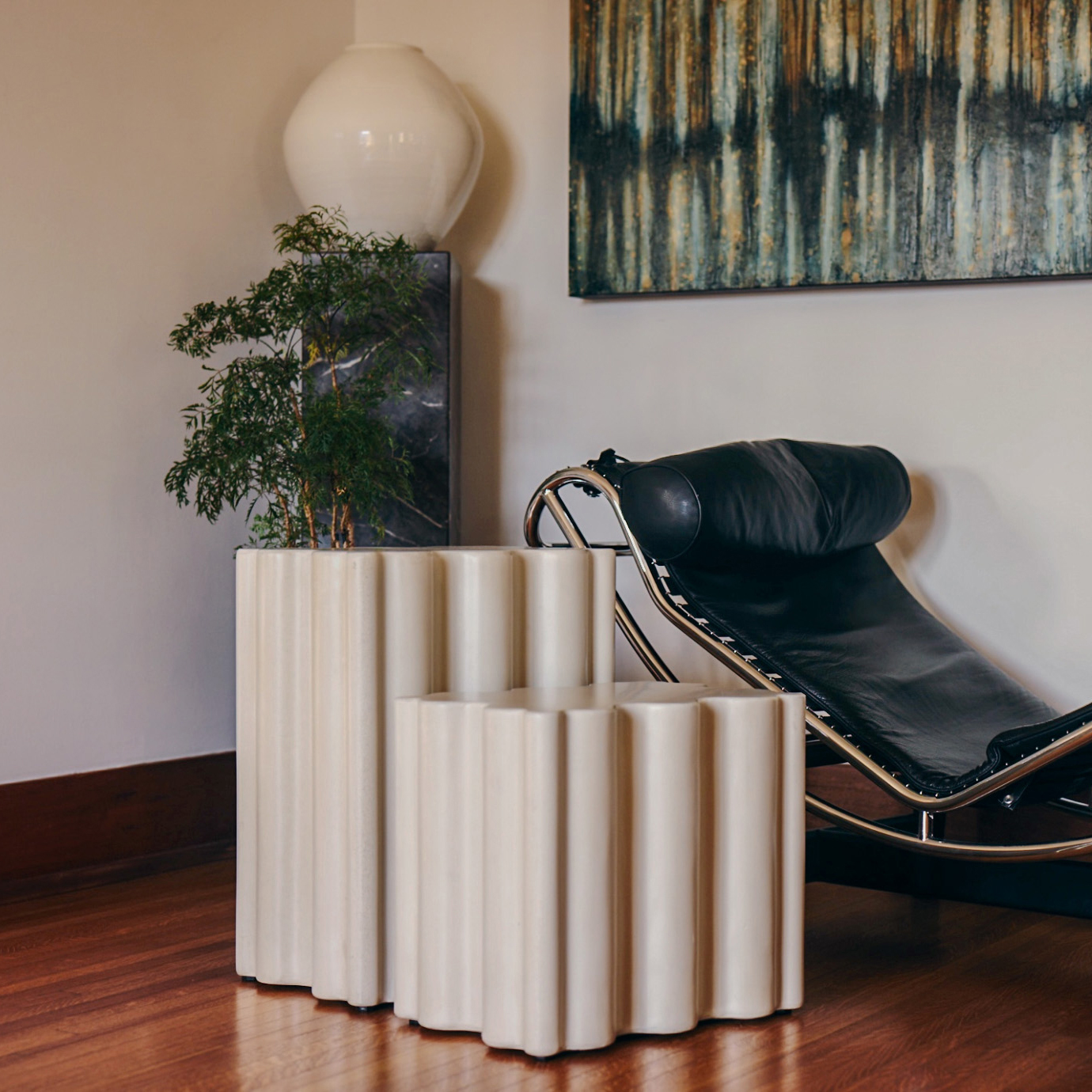 Concrete, Wood, Metal Side Tables | Patrick Cain Designs | Los Angeles